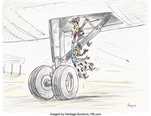 Toy Story 2 Original Beat Board Art by Jorgen Klubien Walt Disney, 1999 ...