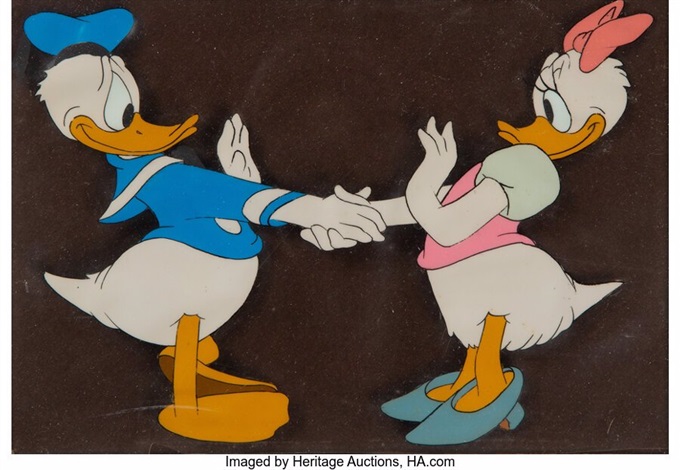 Donalds Crime Donald Duck and Daisy Duck Production Cel Walt Disney ...