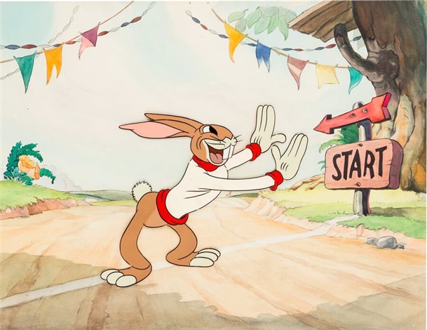 The Tortoise and the Hare Max Hare Production Cel with Master ...
