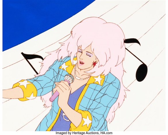 Jem and the Holograms Jem Production Cel with Production Background ...