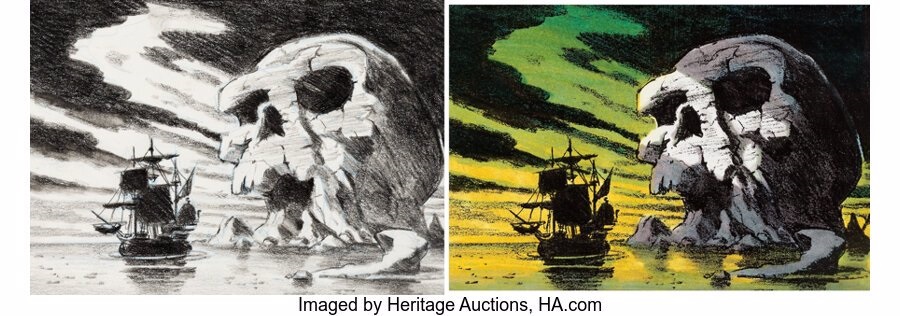 Back to Neverland Concept Art by Thom Enriquez Group of 2 Walt Disney ...