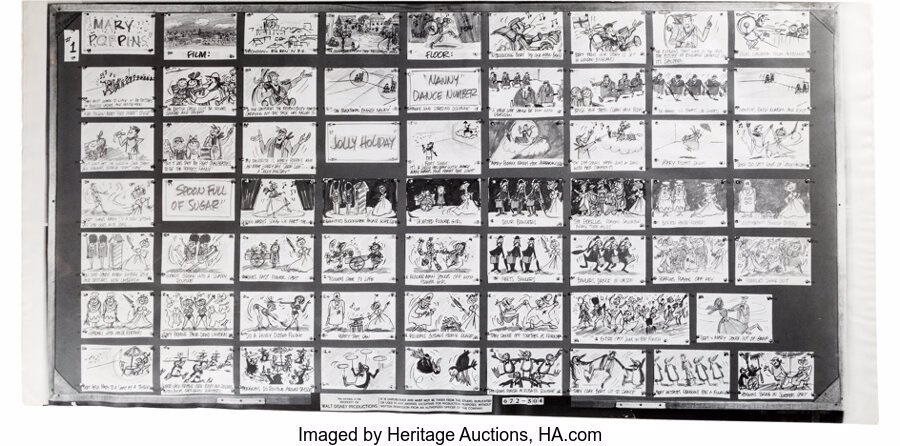 Disney on Parade Storyboard Group of 20 Walt Disney, 1971.... Total 20 ...