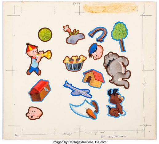 Childrens Book Artist - Popeye Childrens Book Illustration Art Group of ...
