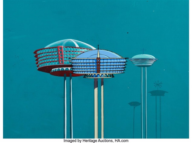 The Jetsons Orbit City Color Model Cel with Master Background Hanna ...