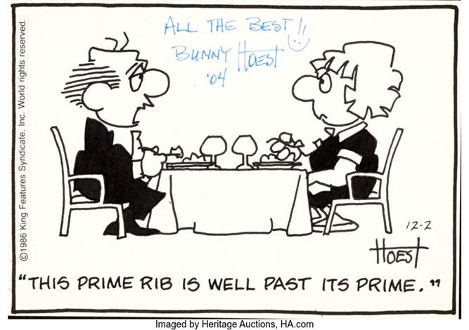 Bill Hoest The Lockhorns Daily Comic Strip Original Art dated 12-02-86 King Features Syndicate ...