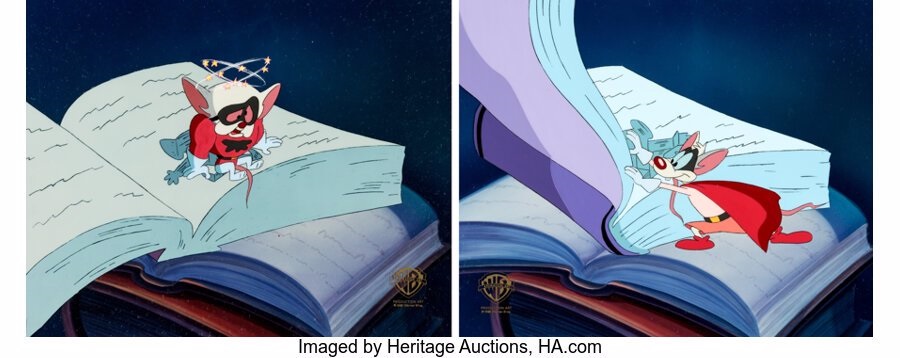 Pinky and The Brain Production Cel Group of 2 Warner Brothers, c. 1995 ...