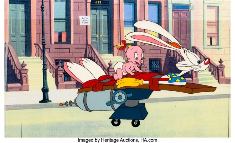 Tummy Trouble Roger Rabbit and Baby Herman Color ModelTest Cel Walt ...