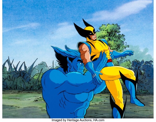 X-Men Beast and Wolverine Production Cel Marvel Studios, c. 1992-97 by ...