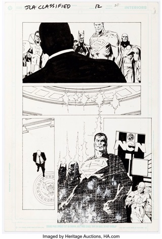 Jackson Butch Guice JLA Classified 12 Story Page 20 Original Art DC ...