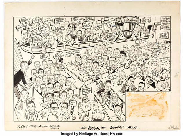 Lynn Brudon Florida Magazine State Politics Cartoon Original Art ...