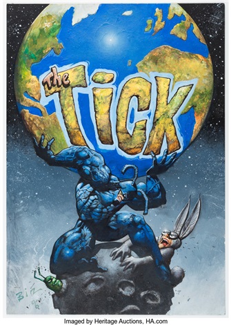 Simon Bisley The Tick 20th Anniversary Special Cover Original Art New ...
