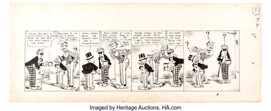 Bud Fisher Mutt and Jeff Daily Comic Strip Original Art Bell Syndicate ...