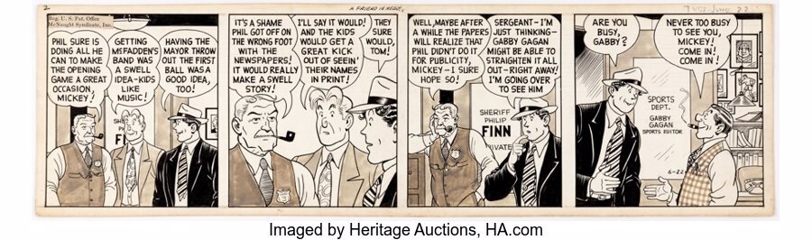 Lank Leonard Mickey Finn Daily Comic Strip Original Art McNaught ...