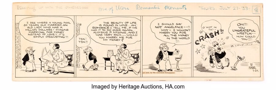 Arthur R. Pop Momand Keeping Up with the Joneses Daily Comic Strip ...