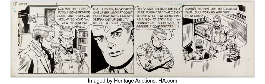 George Wunder Terry and the Pirates Daily Comic Strip Original Art ...