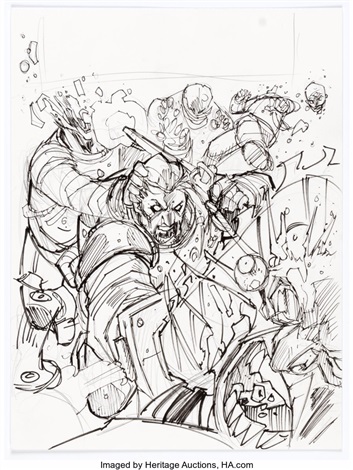 John Rivett Army of Darkness 1 Variant Cover with Preliminary Original ...