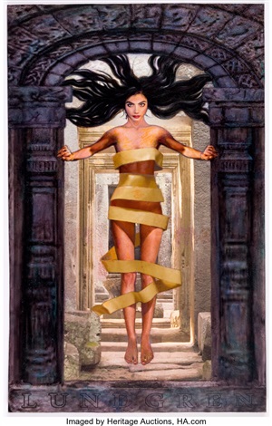 Carl Lundgren The YELLOW DRESS Painting Original Art 2020. by Carl Lundgren on artnet