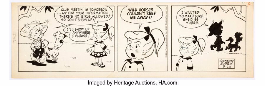 George Crenshaw Nubbin Daily Comic Strip Original Art dated 5-28-62 ...