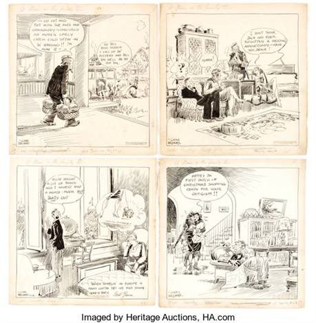 Gaar Williams Static Daily Comic Strip Group of 4 Original Art Chicago ...