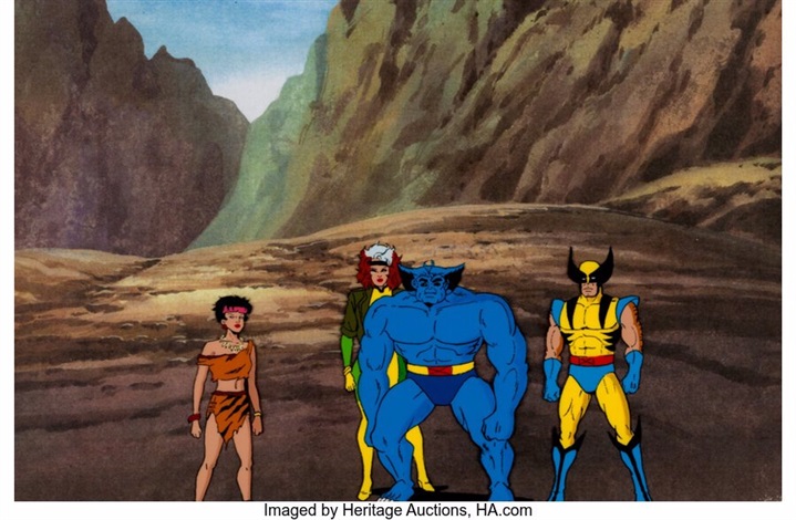 X-Men Jubilee, Rogue, Beast, and Wolverine Production Cel Marvel ...