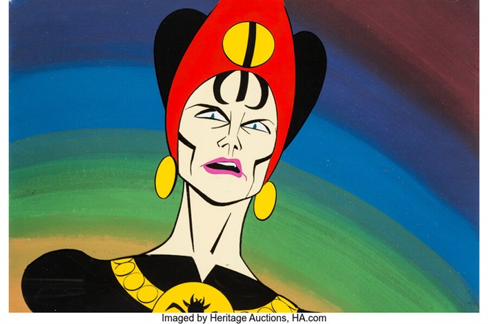 Space Ghost Black Widow, aka Spider Woman Production Cel Hanna-Barbera ...