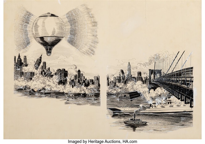 The Sun Makers, Famous Fantastic Mysteries pulp magazine interior by ...