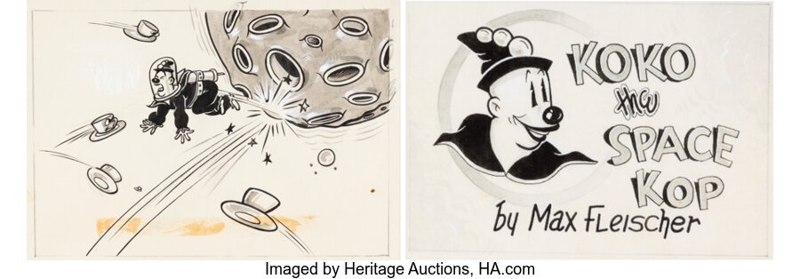 Koko the Space Cop Rare Layout Drawing Original Art from Unreleased ...