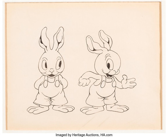 Oswald the Lucky Rabbit White Oswald Original Model Sheet Walter Lantz ...