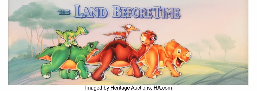 The Land Before Time Promotional Sericel with Painted Background ...