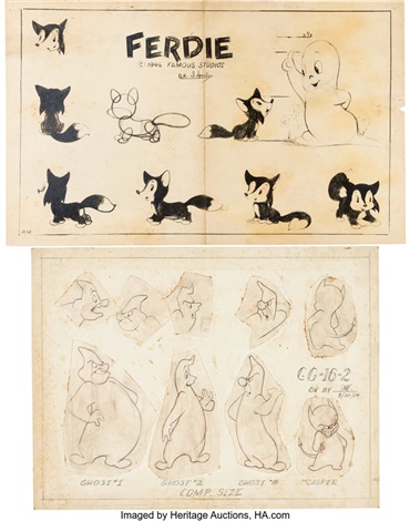 Famous Studios Cartoons Model Sheets Famous Studios, c. 1950s-60s by ...