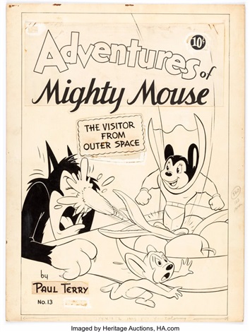 Adventures of Mighty Mouse 13 Front Cover and Inside Front Cover ...