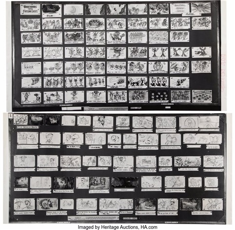 Bedknobs and Broomsticks Storyboard Studio Print Sheet Group of 5 Walt ...