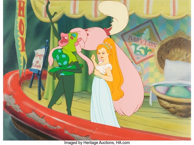 Thumbelina Mrs. Toad and Thumbelina Production Cel Setup Don Bluth ...