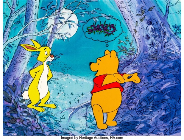 Disney Educational Film Winnie the Pooh, and Rabbit Production Cel Walt ...