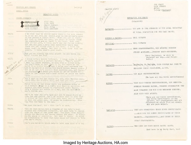 Education for Death RARE 12-Page Dialog Script, Emotion and Reason 5 ...