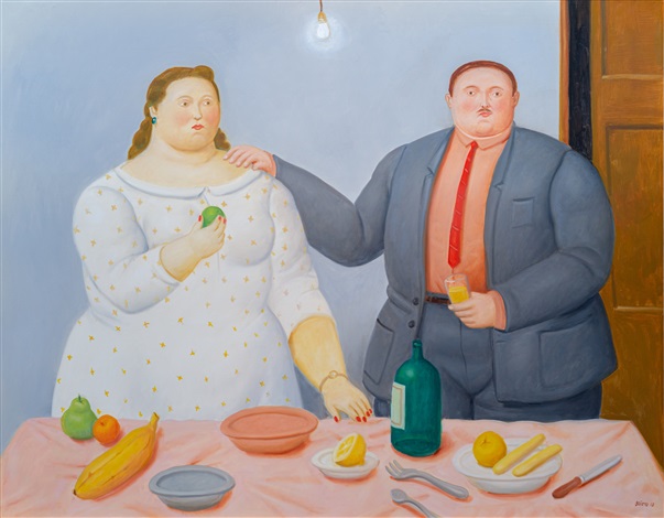 Couple with Still Life by Fernando Botero on artnet