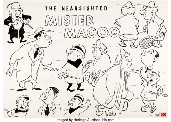 Sloppy Jalopy Mister Magoo Model Sheet Original Art by Ade Woolery UPA ...