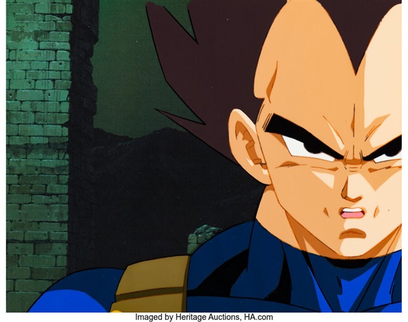Dragon Ball Z Vegeta Production Cel with Animation Drawing Toei ...