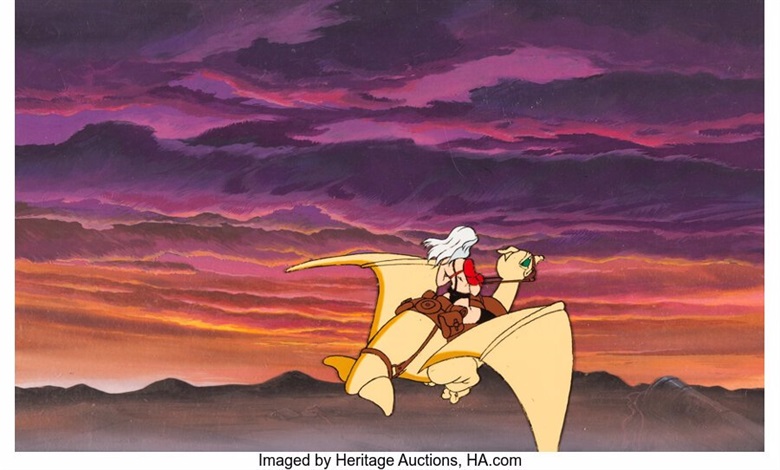 Heavy Metal Taarna Production Cel and Animation Drawing with Production ...