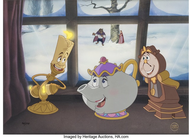 Beauty and the Beast Something There Lumiere, Mrs. Potts, and Cogsworth ...