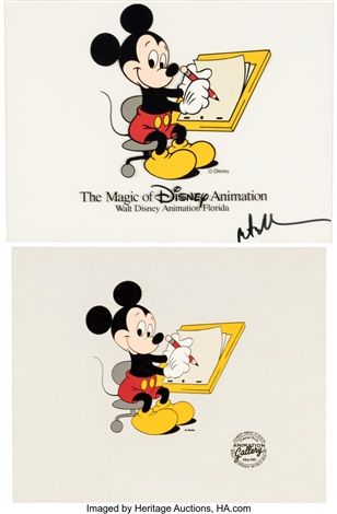 Walt Disney Animation Florida Mickey Mouse Pair of Publicity Cels Walt ...