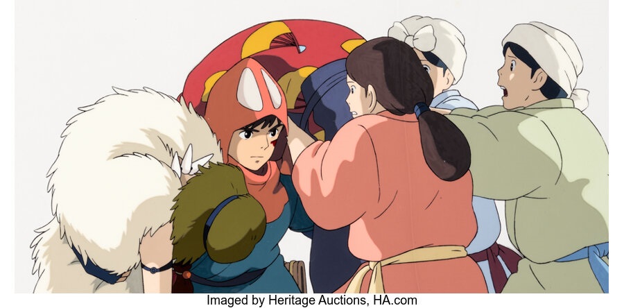 Princess Mononoke Ashitaka, San, Lady Eboshi, and Women Production Cel ...