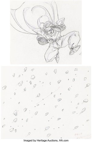 Dragon Ball Z Piccolo Animation Drawing Group of 2 with Studio-Used ...