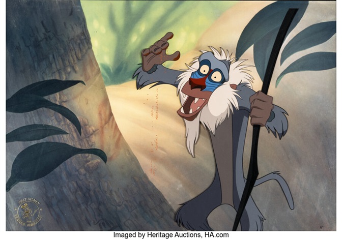The Lion King Rafiki Employee-Exclusive Limited Edition Cel 1129 Walt ...