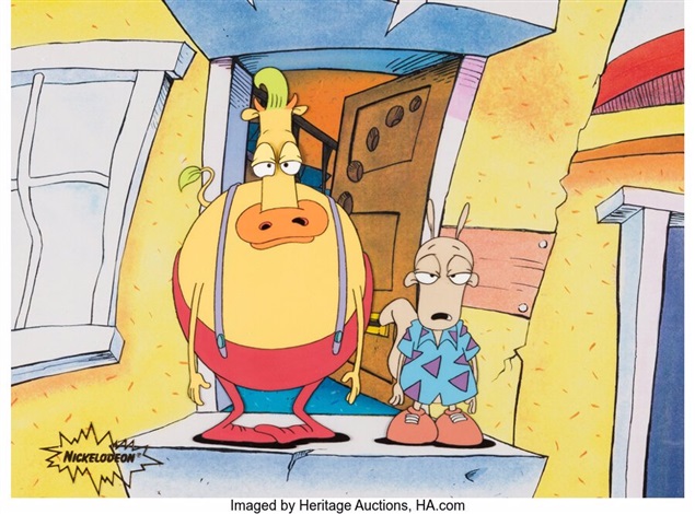 Rockos Modern Life Heffer Wolfe and Rocko Production Cel Setup ...