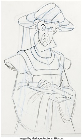 The Hunchback of Notre Dame Claude Frollo Character Development Drawing ...
