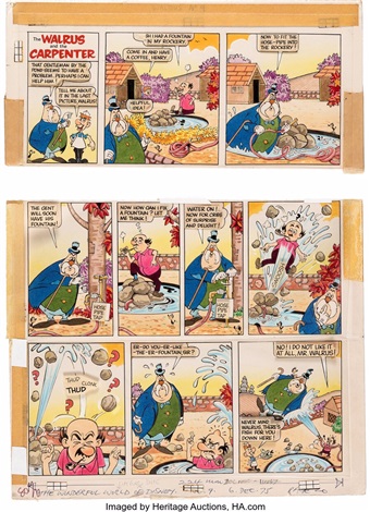 The Wonderful World of Disney The Walrus and the Carpenter Comic Strip Original Art Walt Disney ...
