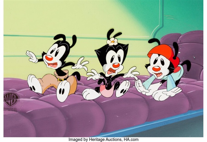 Animaniacs Yakko, Wakko, and Dot Production Cel Setup with Master ...
