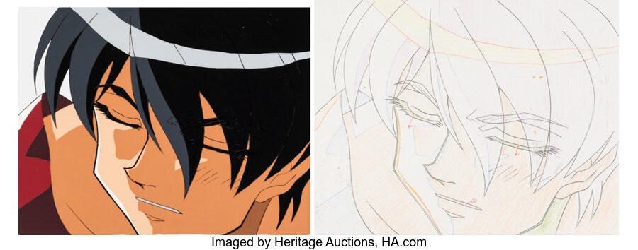 The Vision of Escaflowne Van Fanel Production Cel with Animation ...