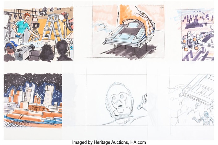 Disney-MGM Studios Publicity Art Group of 2 with Star Tours Commercial ...